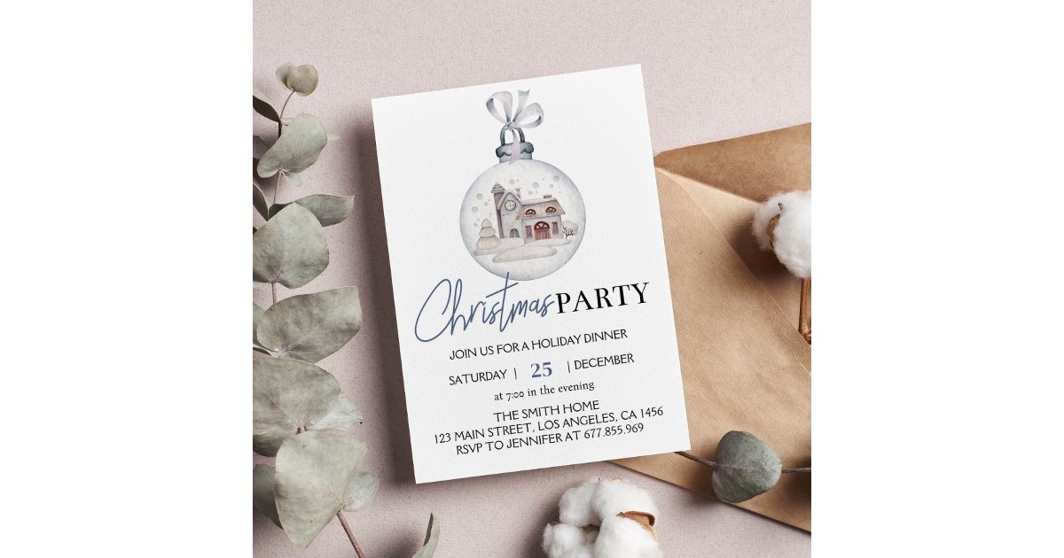 Christmas Party Ball Invitation | Zazzle