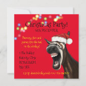 Christmas Party Invitation, Crazy Donkey Invitation | Zazzle