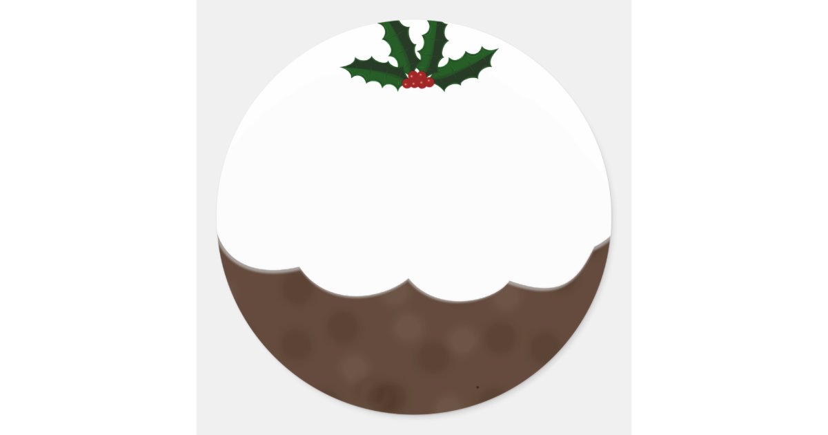 Christmas Pudding Sticker | Zazzle