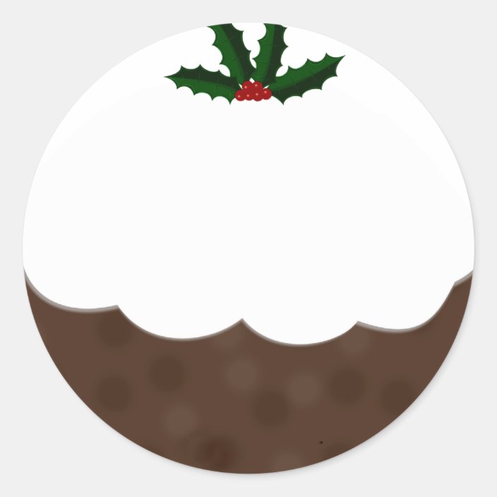 Christmas Pudding Sticker | Zazzle.co.uk