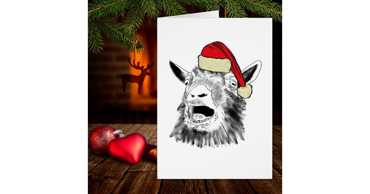 Christmas Screaming Goat | Zazzle