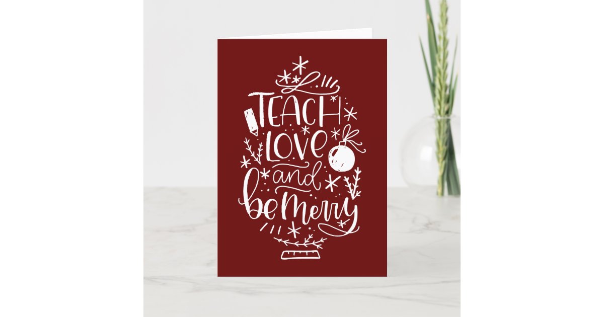 Christmas Teacher Appreciation Greeting Card | Zazzle