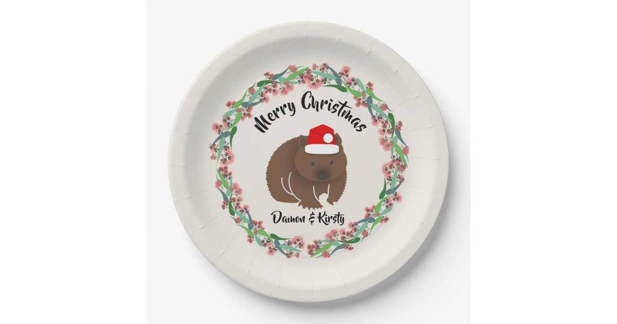 Christmas Wombat Paper Plate | Zazzle.co.uk