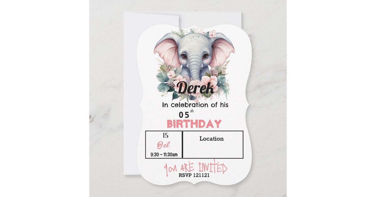Chubby kid's birthday invitation | Zazzle