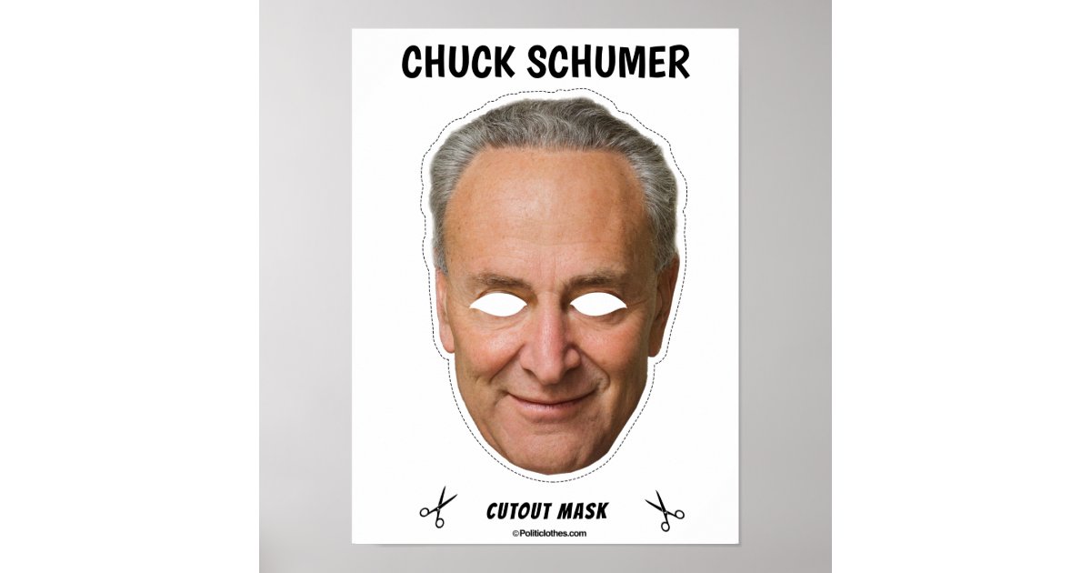 CHUCK SCHUMER Halloween Mask Poster | Zazzle