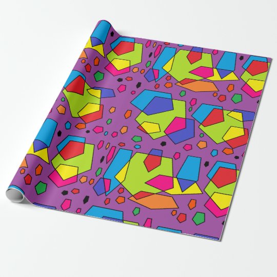 Chunky funky wrapping paper purple theme hip | Zazzle.co.uk
