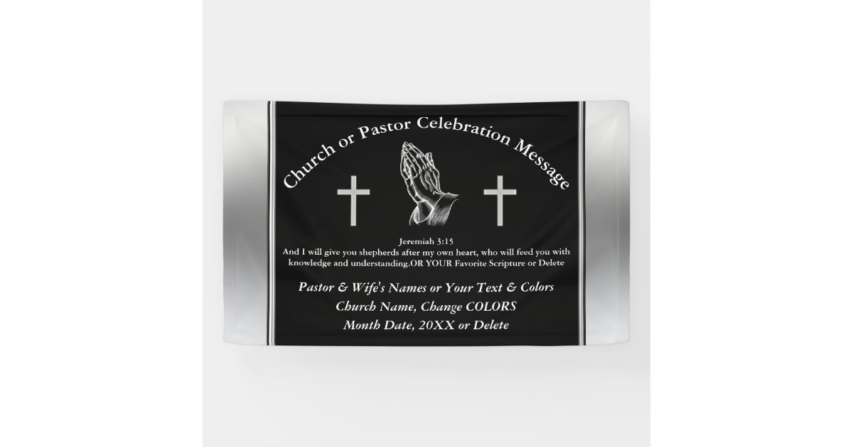 Church Anniversary Or Pastor Anniversary Banner Zazzle Church Anniversary Or Pastor Anniversary Banner Zazzle