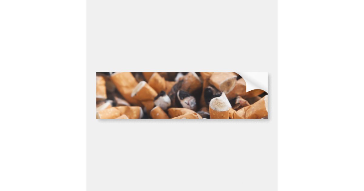 Cigarette Butts Bumper Sticker | Zazzle