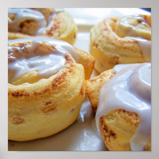 cinnamon rolls Poster | Zazzle.co.uk