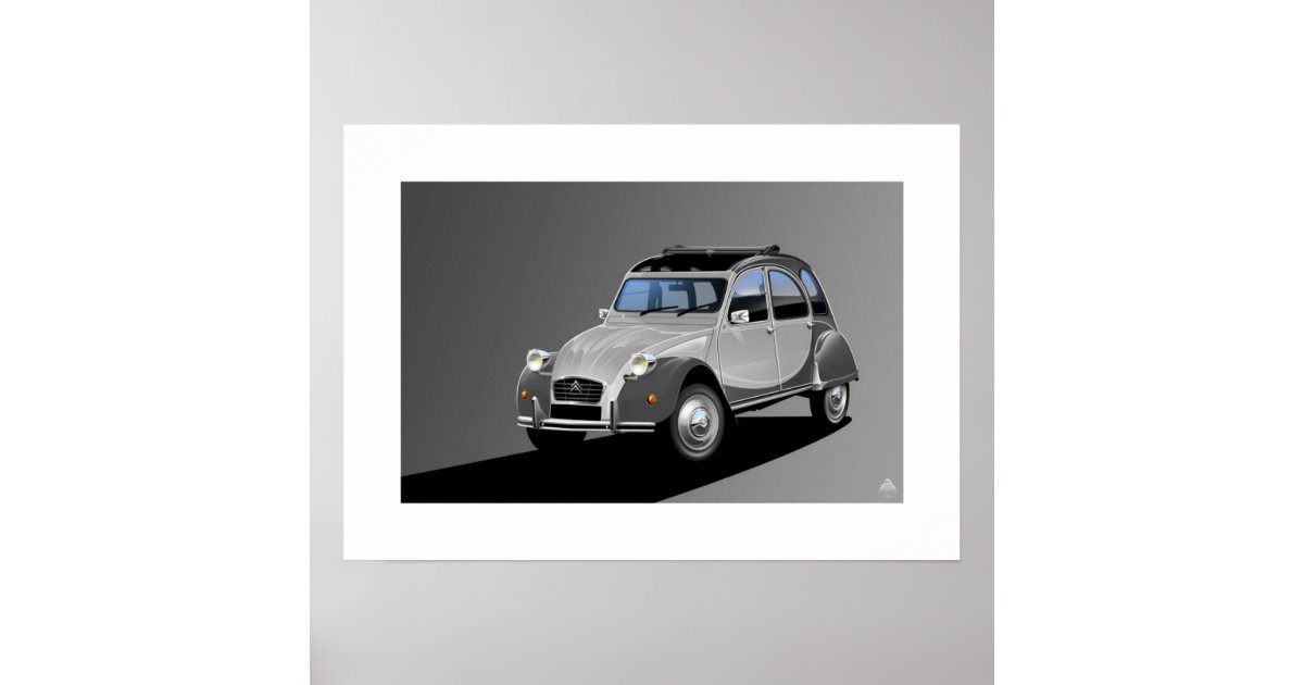 Citroen 2CV Charleston Poster Illustration | Zazzle
