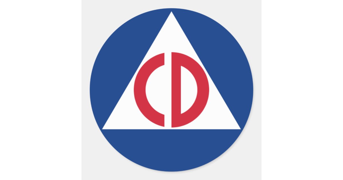 civil defence Sticker | Zazzle