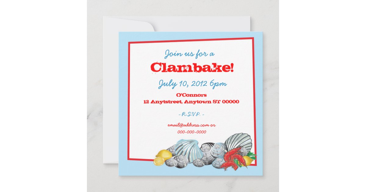 Clambake Invitation | Zazzle