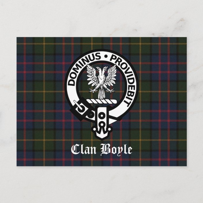 Clan Boyle Crest & Tartan Postcard | Zazzle.co.uk