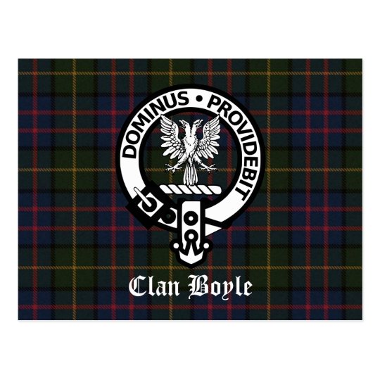Clan Boyle Crest & Tartan Postcard | Zazzle.co.uk