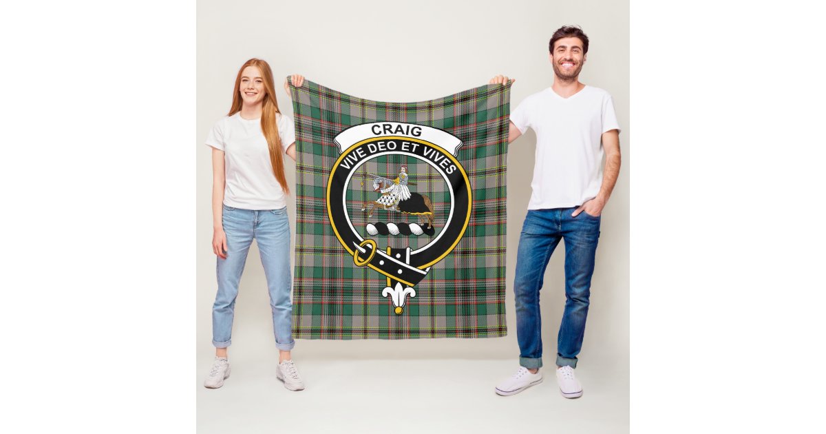 Clan Craig Tartan Plaid Fleece Blanket | Zazzle