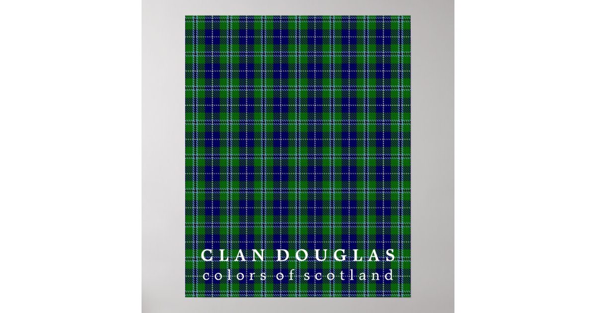 Clan Douglas Colours Of Scotland Tartan Poster Zazzle