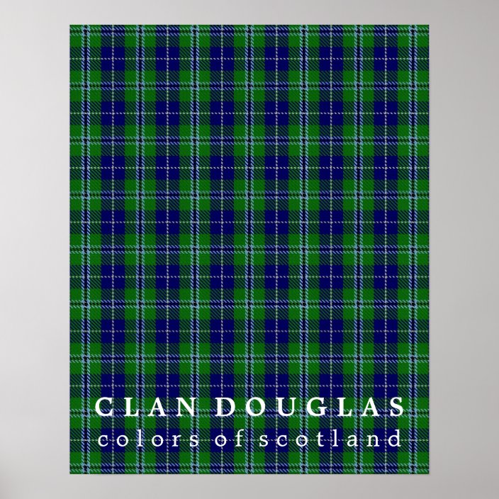 Clan Douglas Colours of Scotland Tartan Poster | Zazzle.co.uk