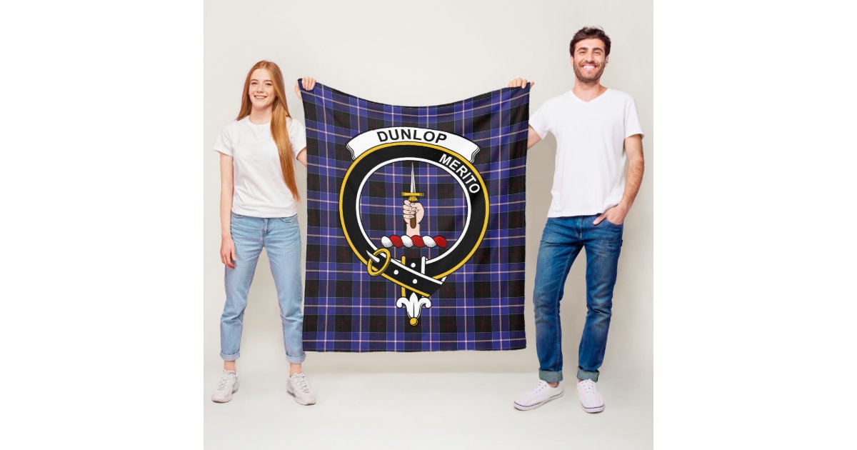 Clan Dunlop Tartan Plaid Fleece Blanket | Zazzle