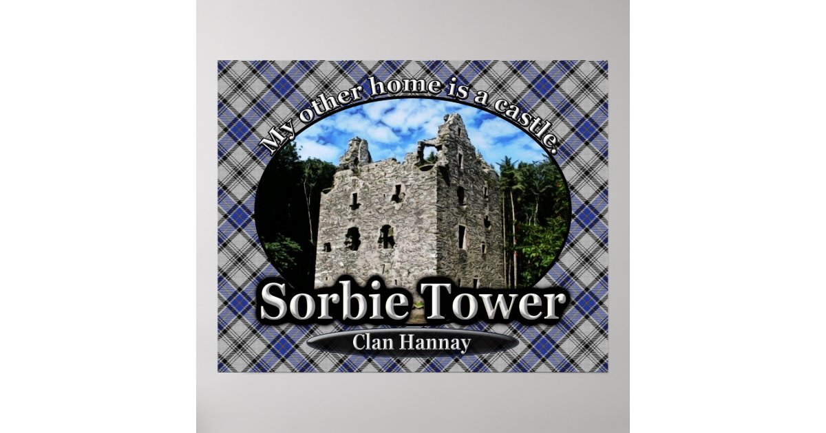 Clan Hannay Sorbie Tower Castle Scotland Poster | Zazzle