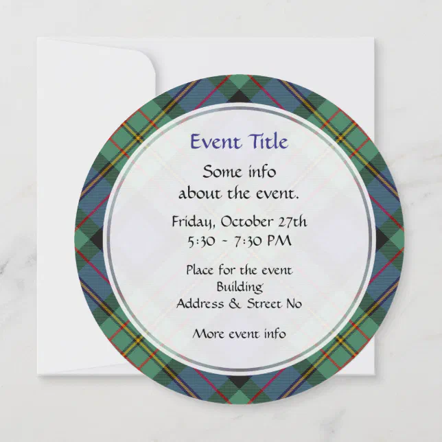 Clan MacLaren Tartan Invitation | Zazzle