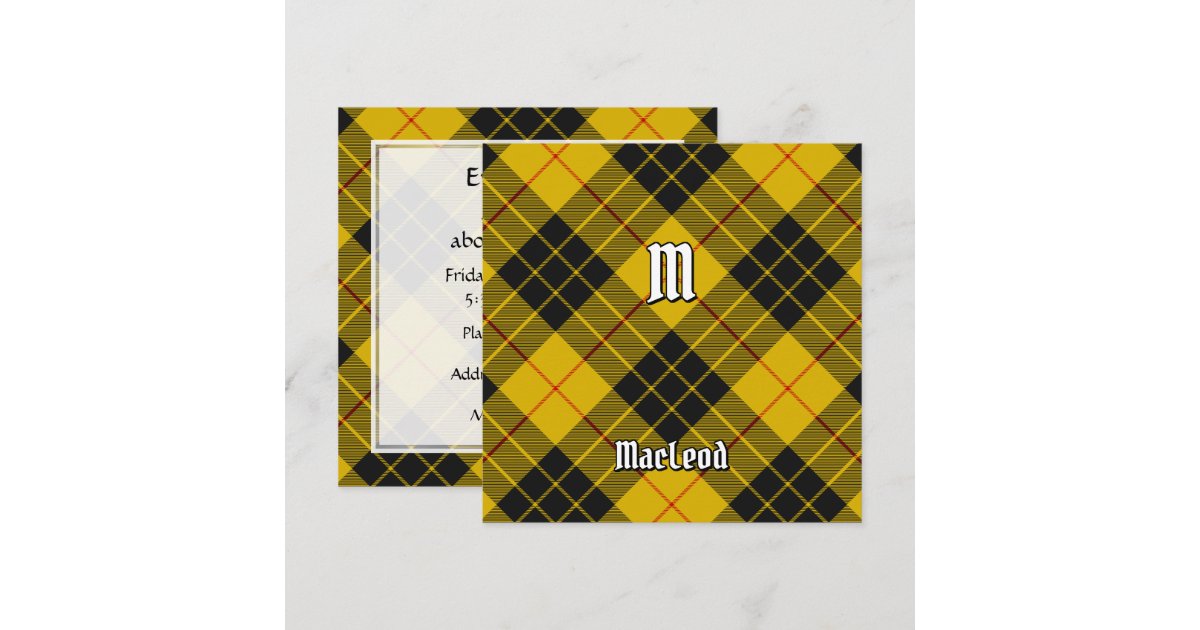 Clan Macleod of Lewis Tartan Invitation | Zazzle