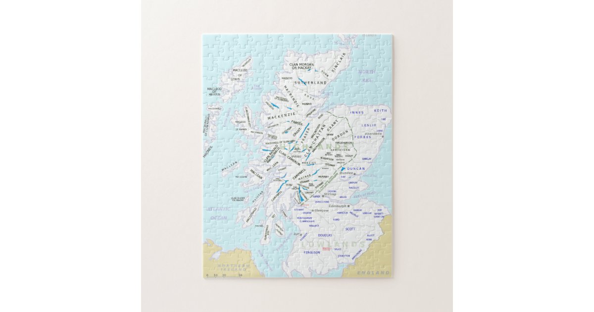 Clan Map of Scotland Jigsaw Puzzle | Zazzle