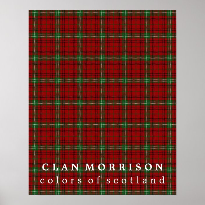 Clan Morrison Colours of Scotland Tartan Poster | Zazzle.co.uk