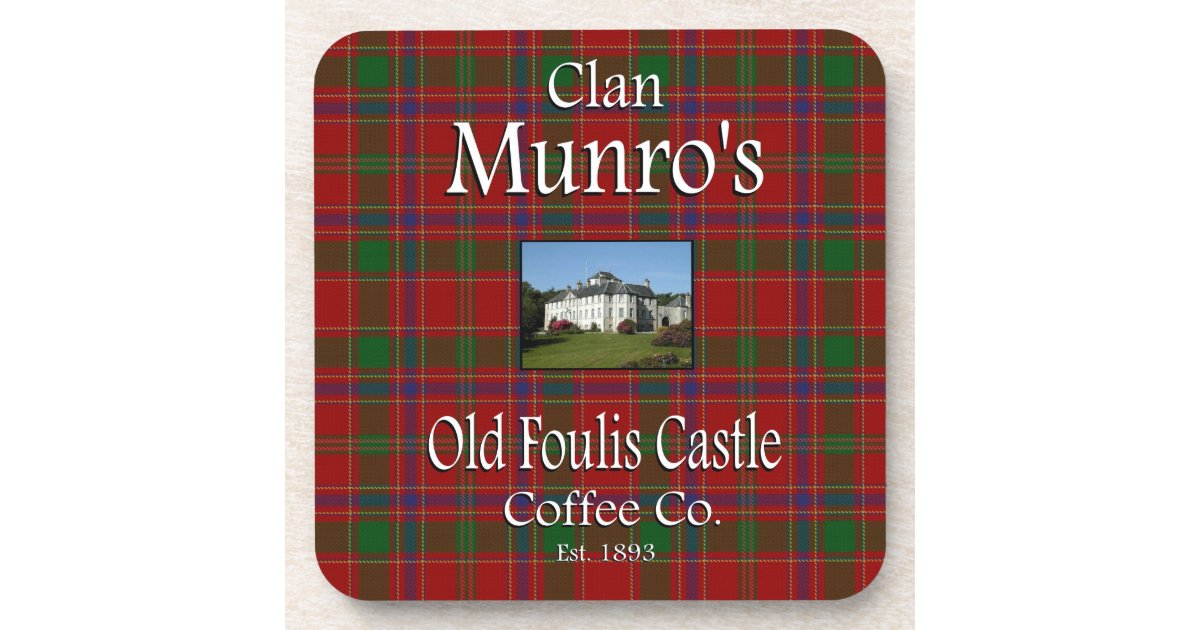 Clan Munro's Old Foulis Castle Coffee Co. Coaster | Zazzle