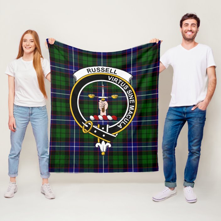 Clan Russell Tartan Plaid Fleece Blanket | Zazzle.co.uk