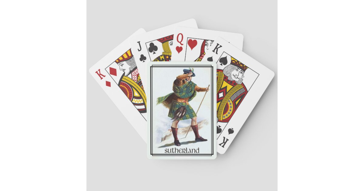Clan Sutherland Classic Scotland Bicycle Deck Playing Cards | Zazzle