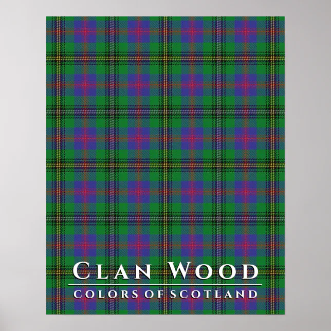 Clan Wood Colors of Scotland Hunting Tartan Poster | Zazzle