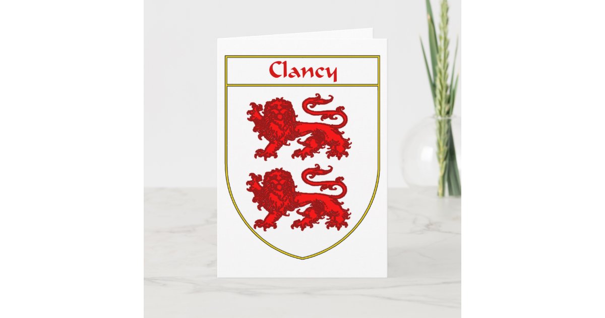Clancy Coat of Arms/Family Crest Holiday Card | Zazzle