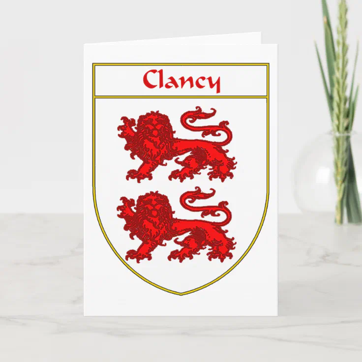Clancy Coat of Arms/Family Crest Holiday Card | Zazzle