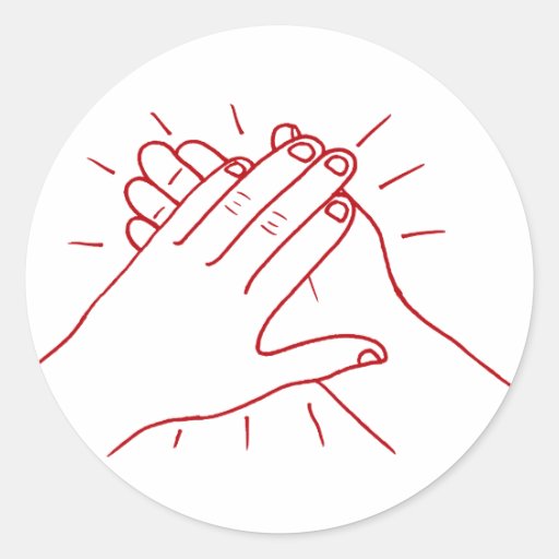 Clap Your Hands Round Sticker | Zazzle