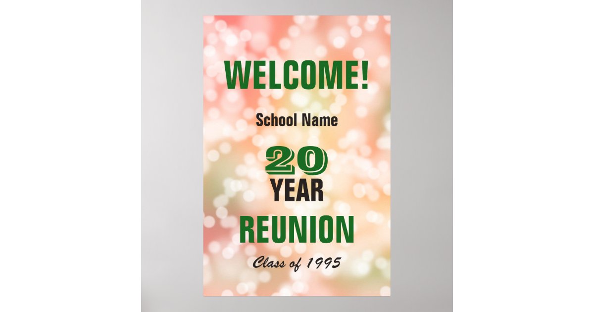 Class Reunion Welcome Sign | Zazzle