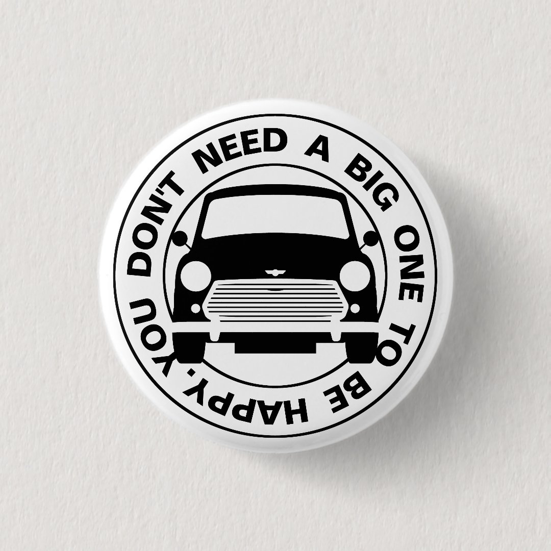 Classic Austin Mini Cooper car 3 cm Round Badge | Zazzle