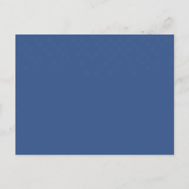 Classic Blue Plain Solid Color Postcard | Zazzle