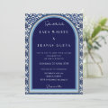 Classic Blue Spanish Tile Wedding Invitation | Zazzle