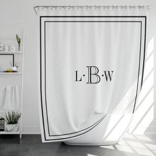 Monogrammed shower curtain store