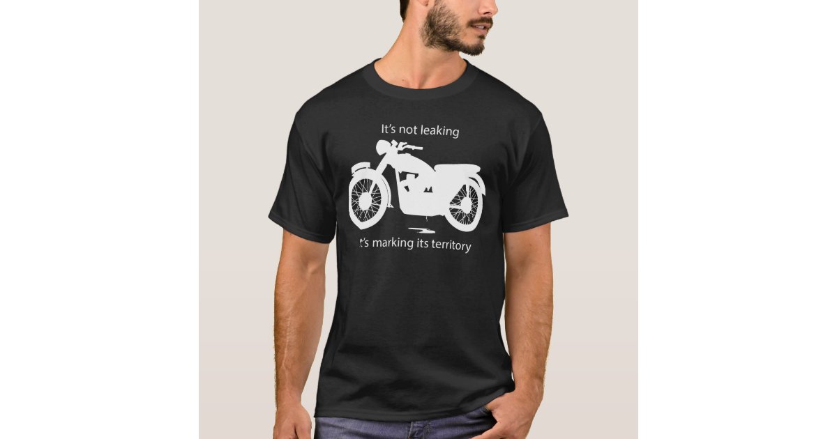 Classic British Motorcycle leaking oil T-Shirt | Zazzle