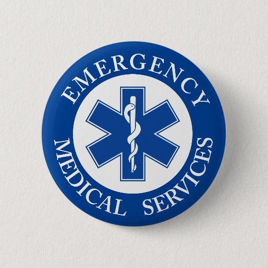 Classic EMT EMS Paramedic Symbol 6 Cm Round Badge | Zazzle.co.uk