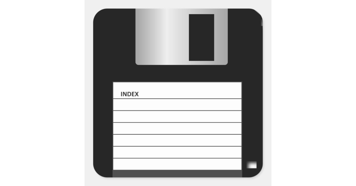 Classic Floppy Disc Sticker | Zazzle