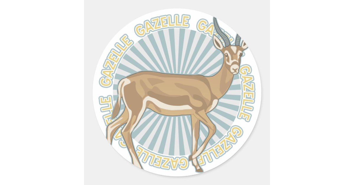 Classic Gazelle Classic Round Sticker | Zazzle