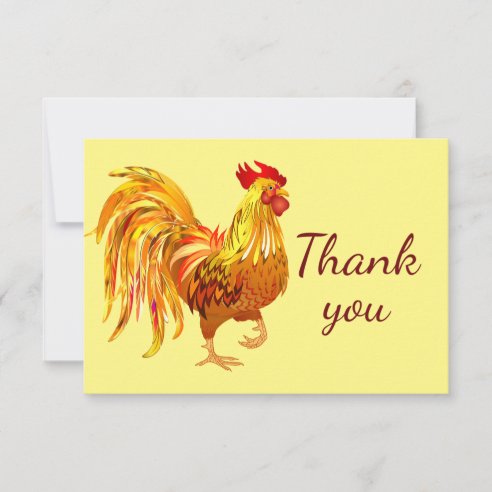 Chicken Thank You Cards | Zazzle UK