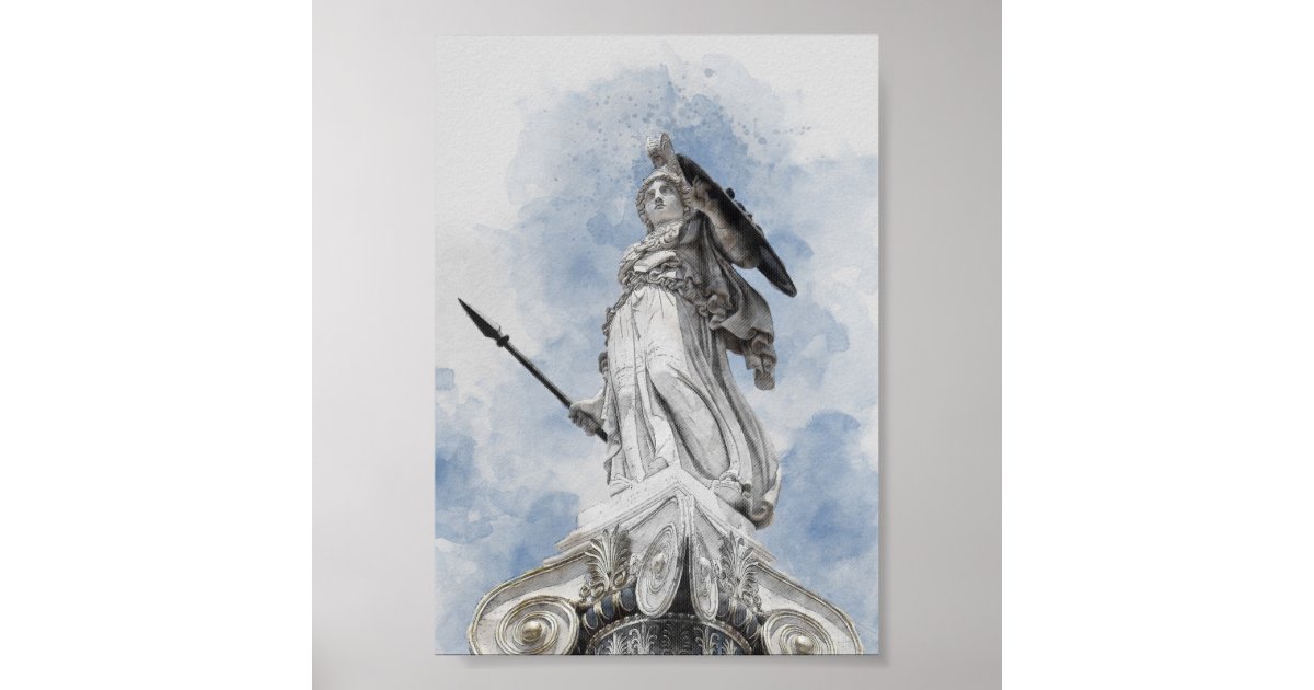 Classic greek statue Athena Poster | Zazzle