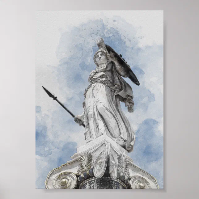 Classic greek statue Athena Poster | Zazzle