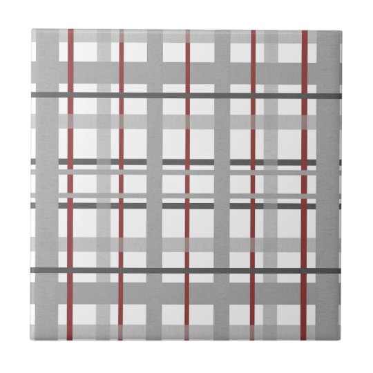Classic Grey Tartan Plaid Pattern Tile | Zazzle.co.uk