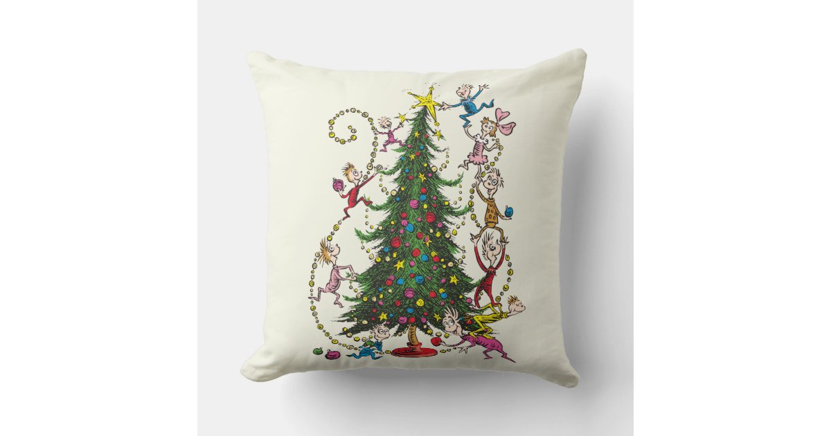 Classic Grinch | Christmas Tree Cushion | Zazzle