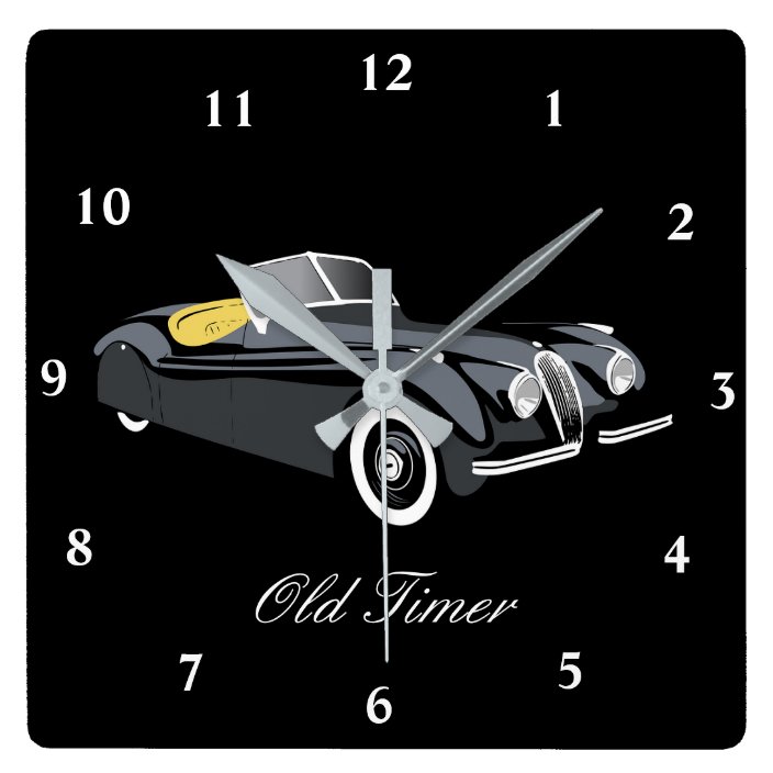 Classic Jaguar Car 'Old Timer' Wall Clock | Zazzle.co.uk