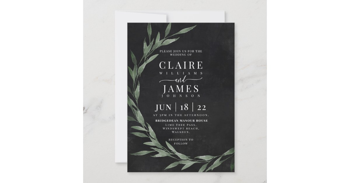 Classic Leaves dreamy drama, Invitation | Zazzle